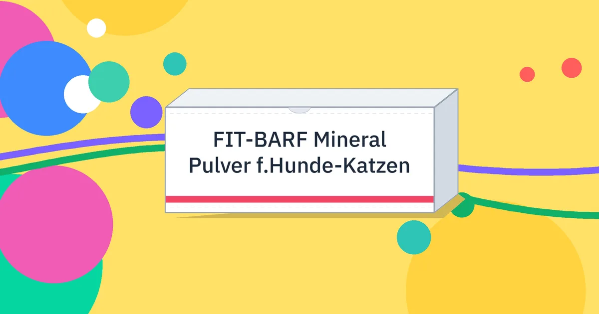 Symbolbild: Packung mit der Aufschrift FIT-BARF Mineral Pulver f.Hunde-Katzen (PZN 01222317) – Verfügbarkeit und Bezug in Apotheken in Frankfurt am Main
