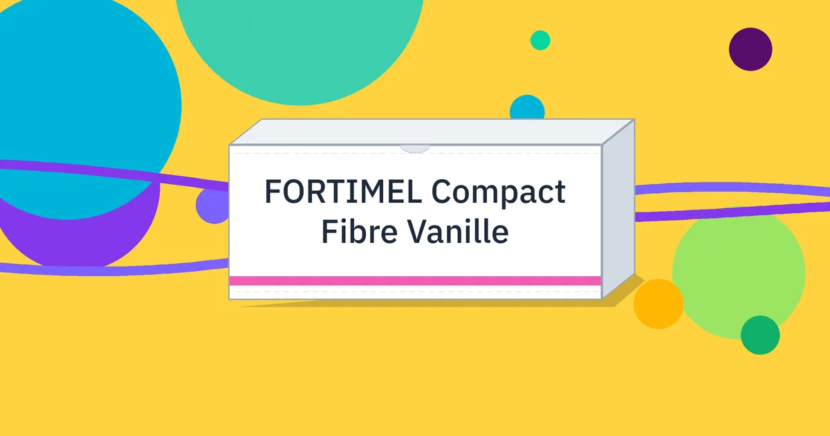 Symbolbild: Packung mit der Aufschrift FORTIMEL Compact Fibre Vanille (PZN 11513381) – Verfügbarkeit und Bezug in Apotheken in Frankfurt am Main
