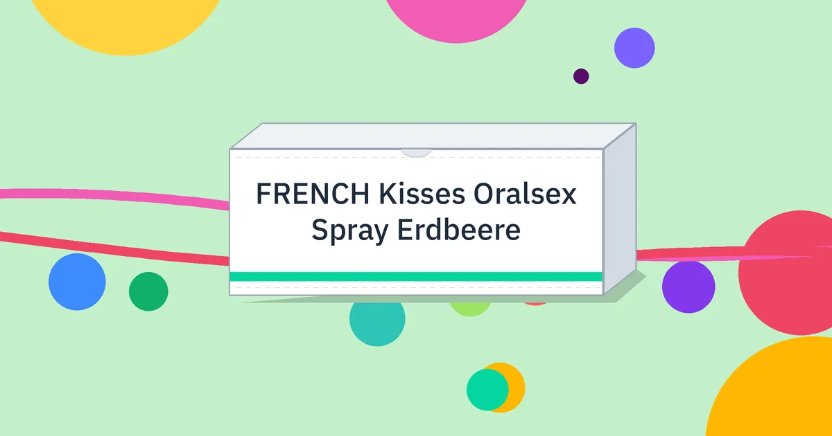 Symbolbild: Packung mit der Aufschrift FRENCH Kisses Oralsex Spray Erdbeere (PZN 13170229) – Verfügbarkeit und Bezug in Apotheken in Frankfurt am Main