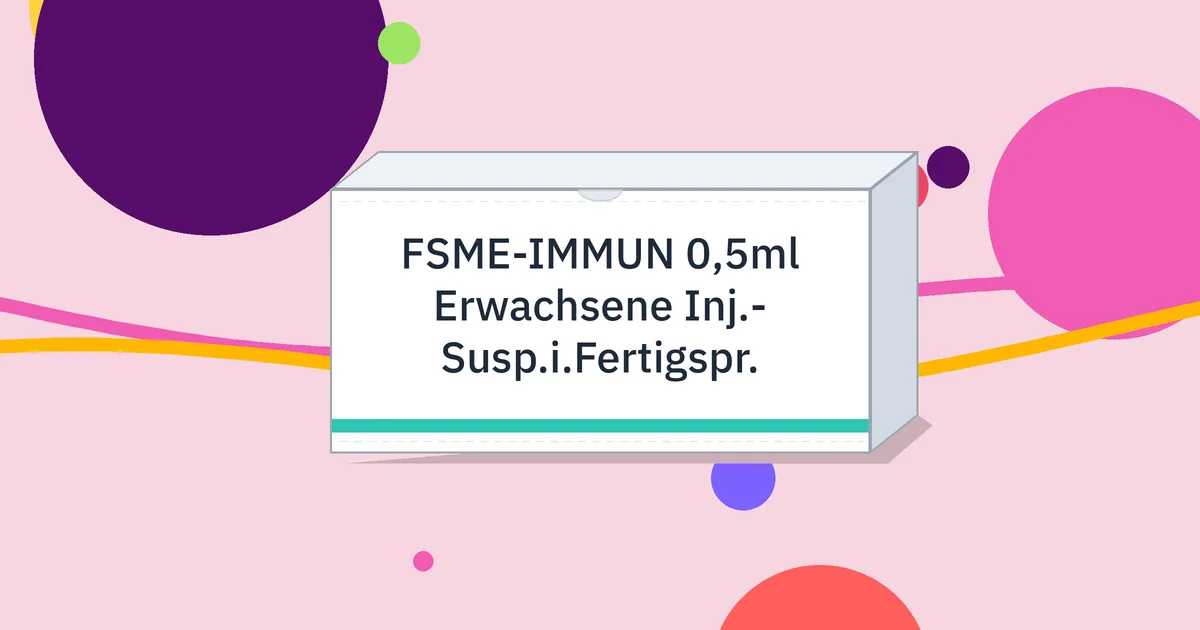 Symbolbild: Packung mit der Aufschrift FSME-IMMUN 0,5ml Erwachsene Inj.-Susp.i.Fertigspr. (PZN 19553428) – Verfügbarkeit und Bezug in Apotheken in Frankfurt am Main