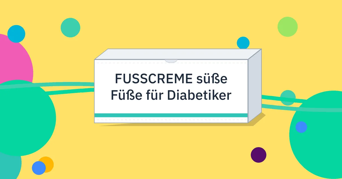 Symbolbild: Packung mit der Aufschrift FUSSCREME süße Füße für Diabetiker (PZN 05142443) – Verfügbarkeit und Bezug in Apotheken in Frankfurt am Main