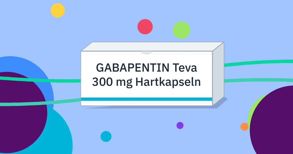 Symbolbild: Packung mit der Aufschrift GABAPENTIN Teva 300 mg Hartkapseln (PZN 01465385) – Verfügbarkeit und Bezug in Apotheken in Frankfurt am Main