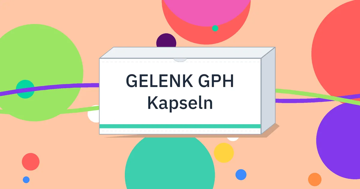 Symbolbild: Packung mit der Aufschrift GELENK GPH Kapseln (PZN 00635773) – Verfügbarkeit und Bezug in Apotheken in Frankfurt am Main