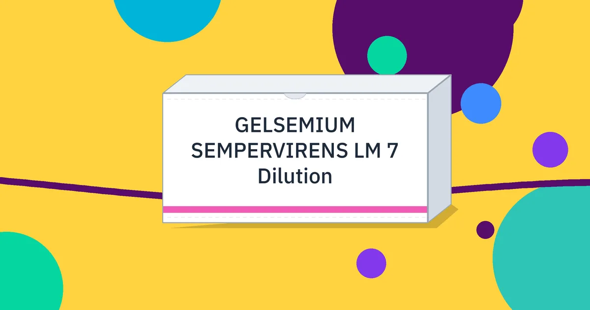 Symbolbild: Packung mit der Aufschrift GELSEMIUM SEMPERVIRENS LM 7 Dilution (PZN 12875703) – Verfügbarkeit und Bezug in Apotheken in Frankfurt am Main