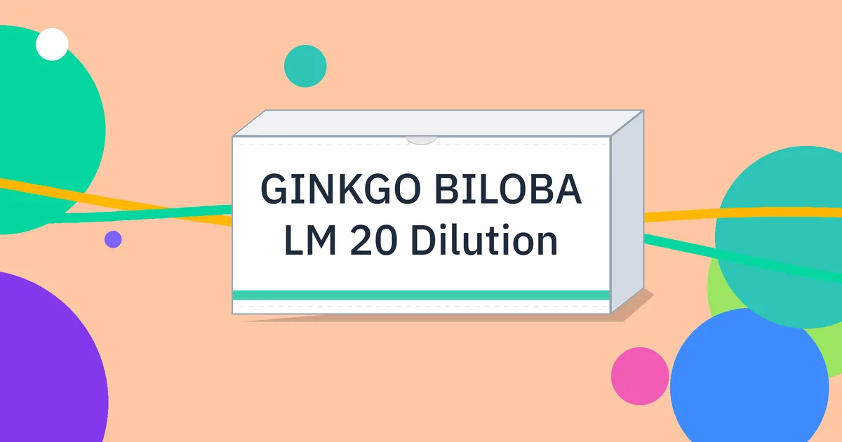 Symbolbild: Packung mit der Aufschrift GINKGO BILOBA LM 20 Dilution (PZN 12878156) – Verfügbarkeit und Bezug in Apotheken in Frankfurt am Main