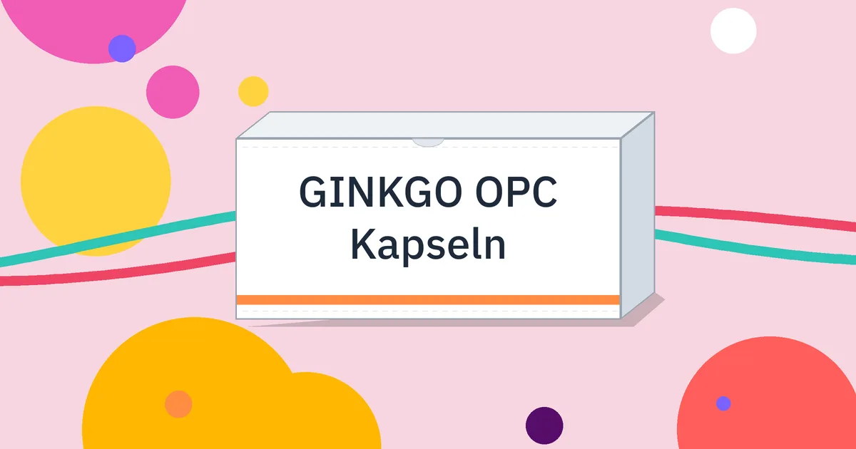 Symbolbild: Packung mit der Aufschrift GINKGO OPC Kapseln (PZN 12511970) – Verfügbarkeit und Bezug in Apotheken in Frankfurt am Main