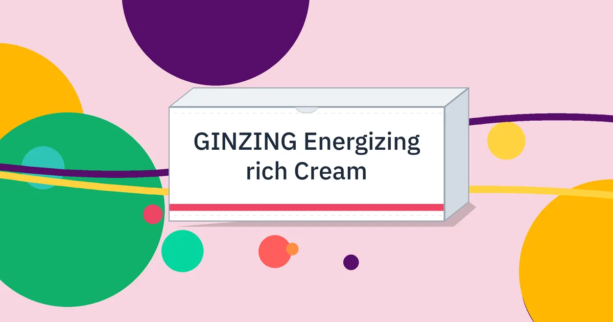 Symbolbild: Packung mit der Aufschrift GINZING Energizing rich Cream (PZN 19787267) – Verfügbarkeit und Bezug in Apotheken in Frankfurt am Main