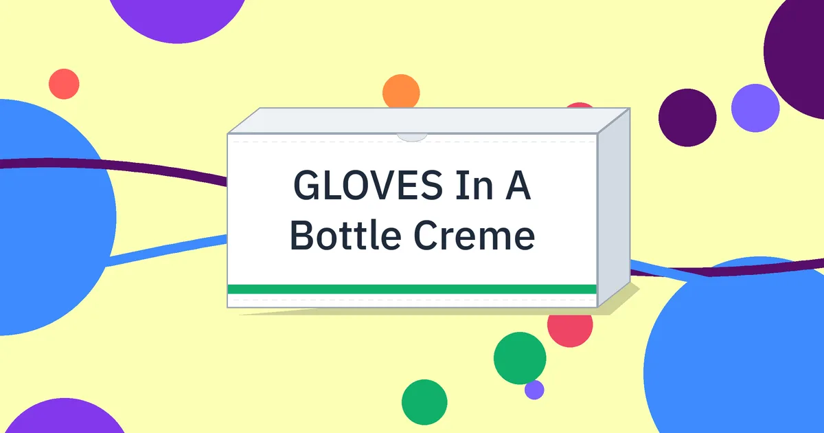 Symbolbild: Packung mit der Aufschrift GLOVES In A Bottle Creme (PZN 11093111) – Verfügbarkeit und Bezug in Apotheken in Frankfurt am Main