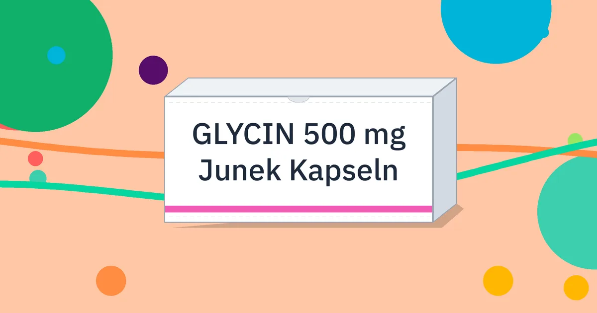 Symbolbild: Packung mit der Aufschrift GLYCIN 500 mg Junek Kapseln (PZN 00133066) – Verfügbarkeit und Bezug in Apotheken in Frankfurt am Main