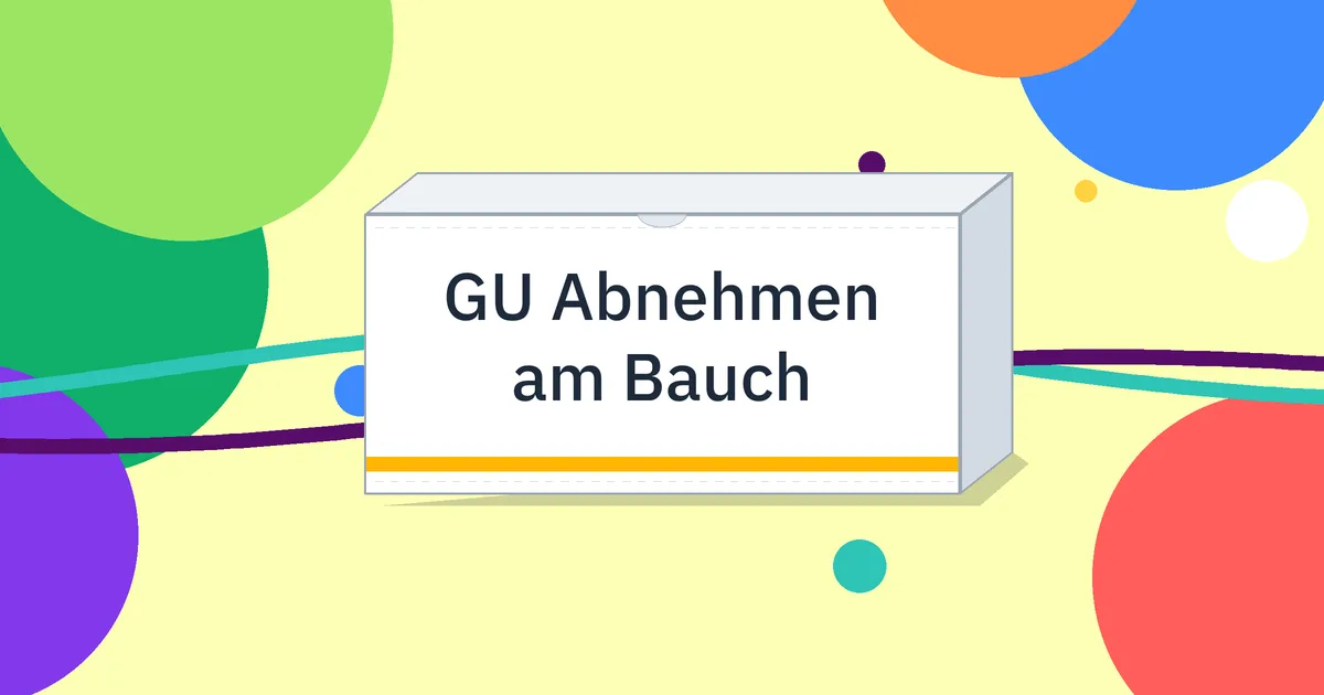 Symbolbild: Packung mit der Aufschrift GU Abnehmen am Bauch (PZN 16653767) – Verfügbarkeit und Bezug in Apotheken in Frankfurt am Main