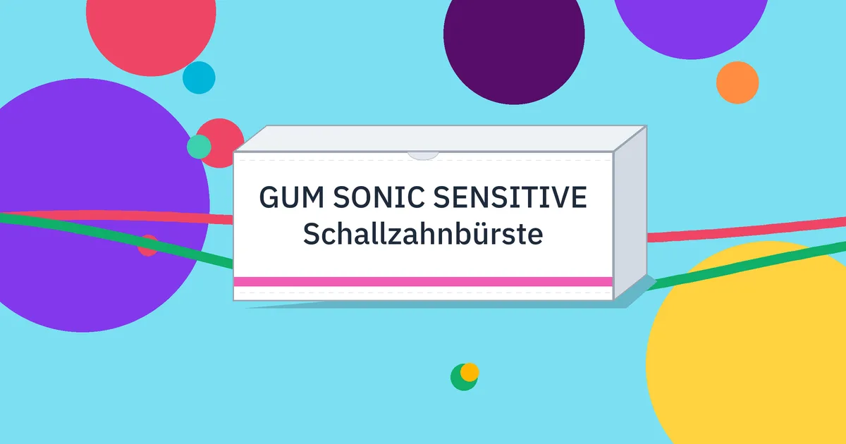 Symbolbild: Packung mit der Aufschrift GUM SONIC SENSITIVE Schallzahnbürste (PZN 16886342) – Verfügbarkeit und Bezug in Apotheken in Frankfurt am Main