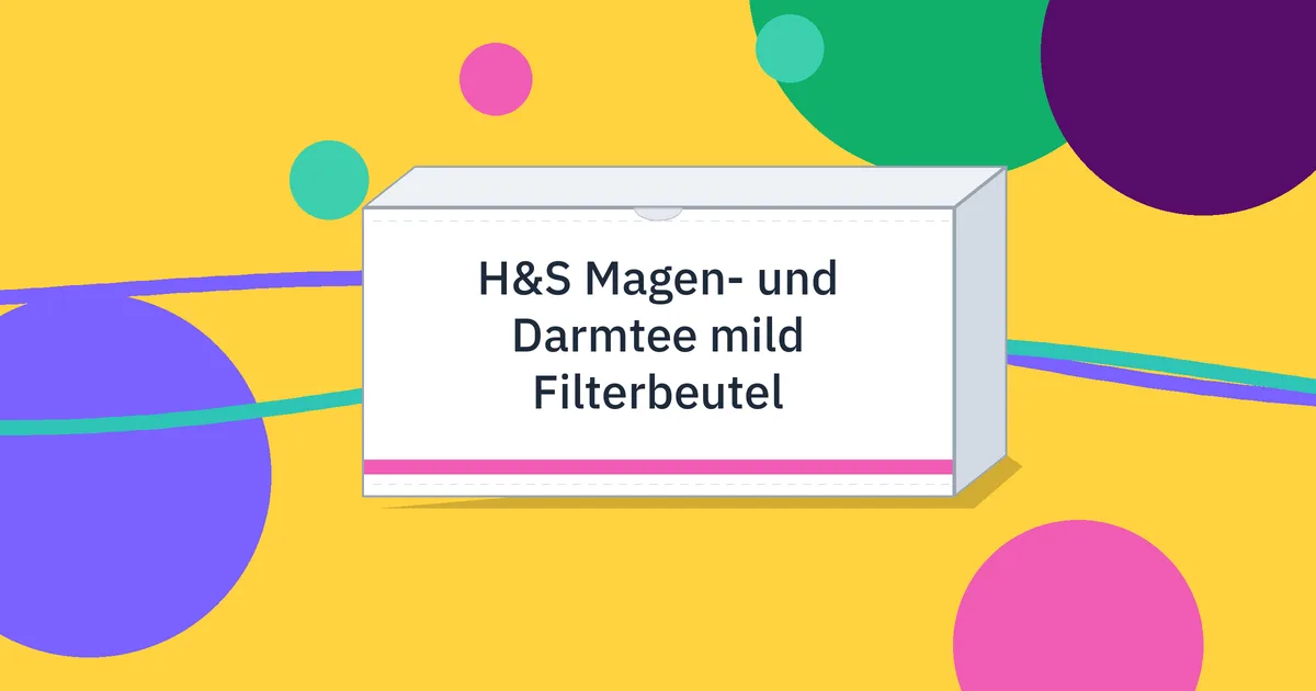 Symbolbild: Packung mit der Aufschrift H&S Magen- und Darmtee mild Filterbeutel (PZN 03761426) – Verfügbarkeit und Bezug in Apotheken in Frankfurt am Main