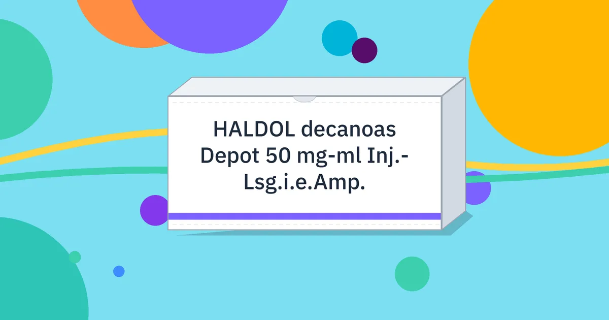 Symbolbild: Packung mit der Aufschrift HALDOL decanoas Depot 50 mg-ml Inj.-Lsg.i.e.Amp. (PZN 06951860) – Verfügbarkeit und Bezug in Apotheken in Frankfurt am Main