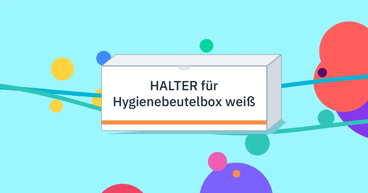 Symbolbild: Packung mit der Aufschrift HALTER für Hygienebeutelbox weiß (PZN 04711376) – Verfügbarkeit und Bezug in Apotheken in Frankfurt am Main