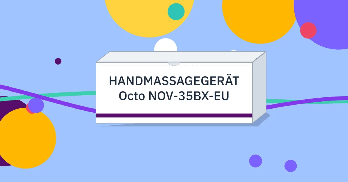 Symbolbild: Packung mit der Aufschrift HANDMASSAGEGERÄT Octo NOV-35BX-EU (PZN 09917987) – Verfügbarkeit und Bezug in Apotheken in Frankfurt am Main