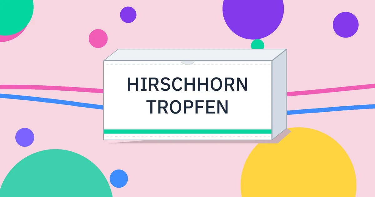 Symbolbild: Packung mit der Aufschrift HIRSCHHORN TROPFEN (PZN 14283941) – Verfügbarkeit und Bezug in Apotheken in Frankfurt am Main