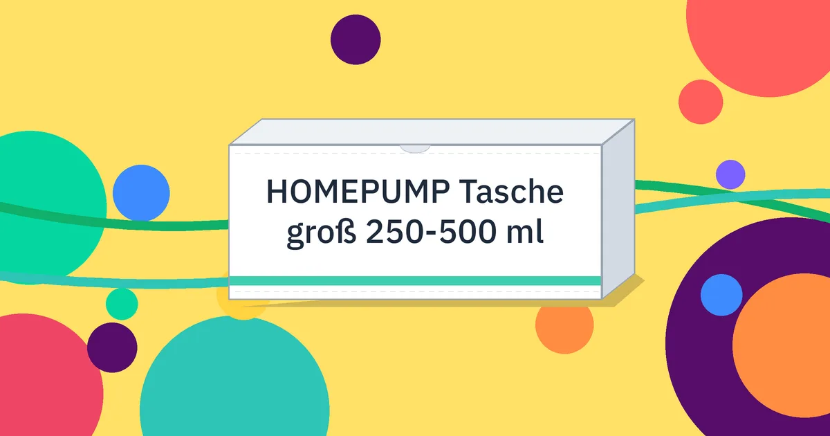 Symbolbild: Packung mit der Aufschrift HOMEPUMP Tasche groß 250-500 ml (PZN 12828891) – Verfügbarkeit und Bezug in Apotheken in Frankfurt am Main