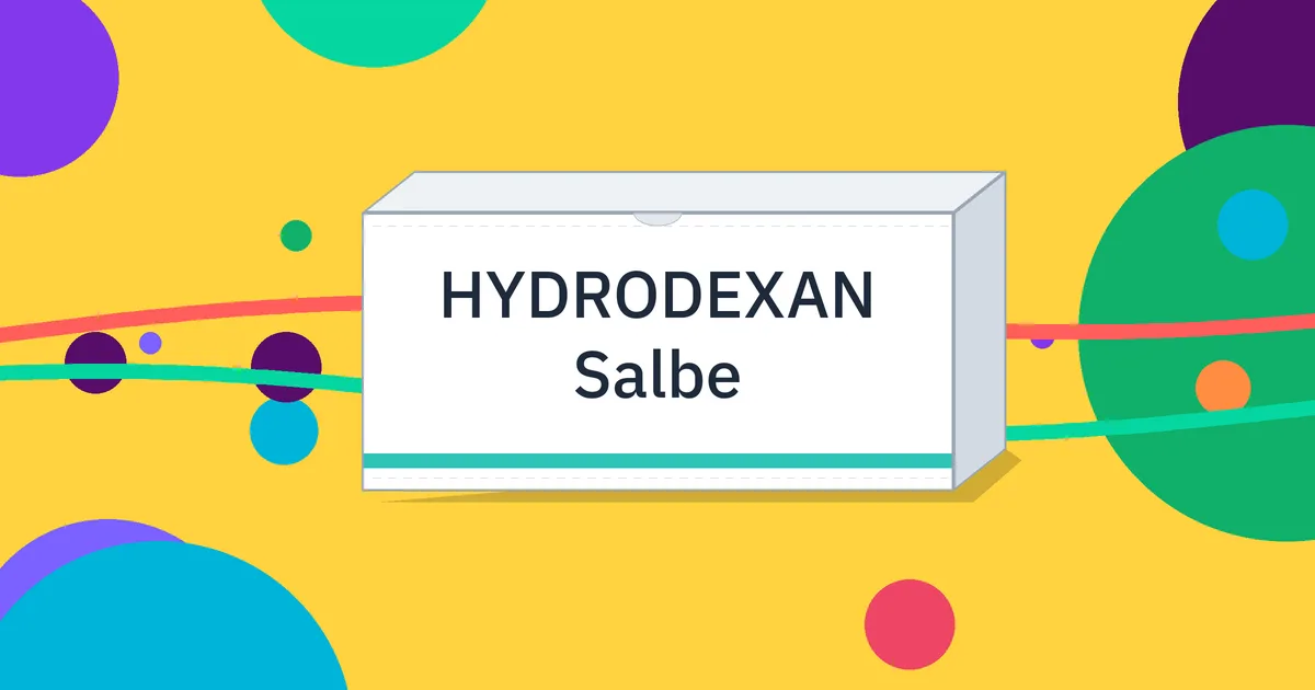 Symbolbild: Packung mit der Aufschrift HYDRODEXAN Salbe (PZN 04079990) – Verfügbarkeit und Bezug in Apotheken in Frankfurt am Main