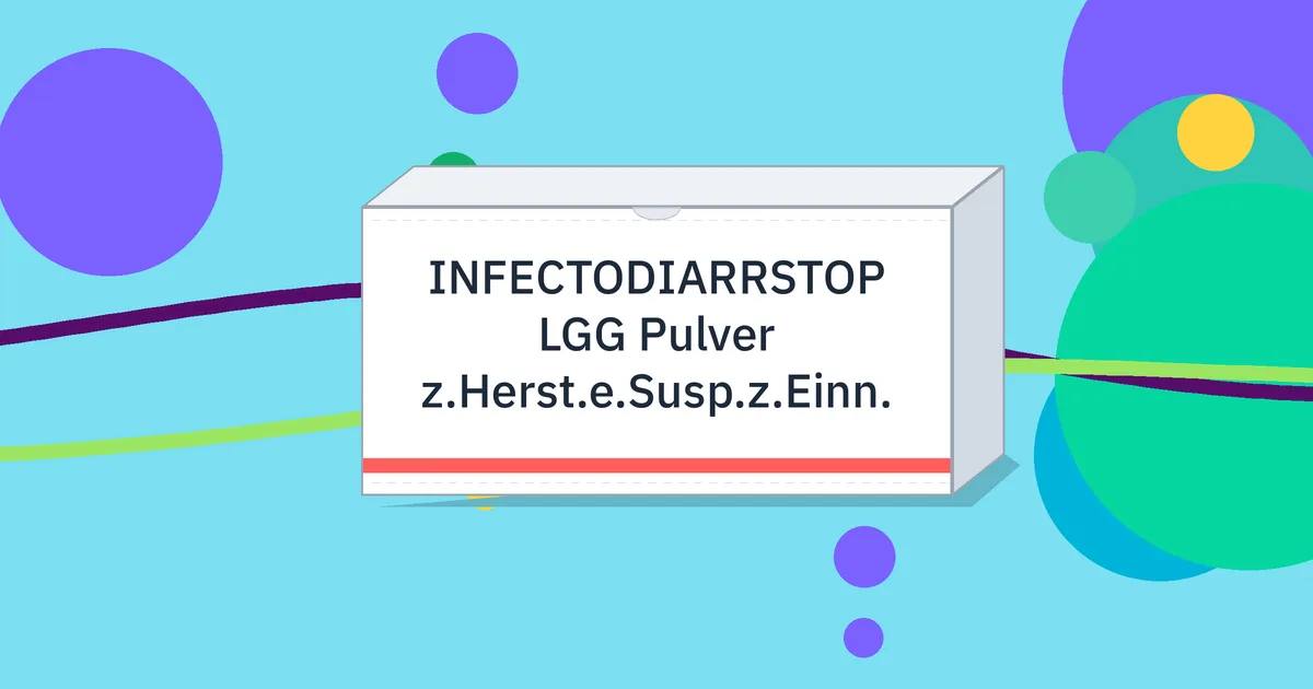 Symbolbild: Packung mit der Aufschrift INFECTODIARRSTOP LGG Pulver z.Herst.e.Susp.z.Einn. (PZN 03436726) – Verfügbarkeit und Bezug in Apotheken in Frankfurt am Main