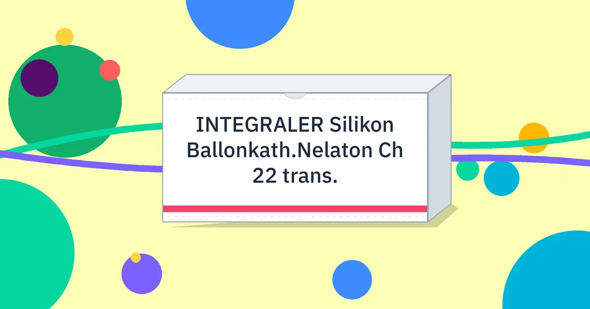 Symbolbild: Packung mit der Aufschrift INTEGRALER Silikon Ballonkath.Nelaton Ch 22 trans. (PZN 16825056) – Verfügbarkeit und Bezug in Apotheken in Frankfurt am Main