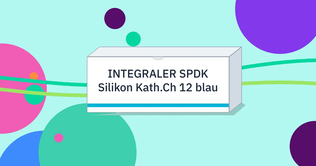 Symbolbild: Packung mit der Aufschrift INTEGRALER SPDK Silikon Kath.Ch 12 blau (PZN 16825091) – Verfügbarkeit und Bezug in Apotheken in Frankfurt am Main