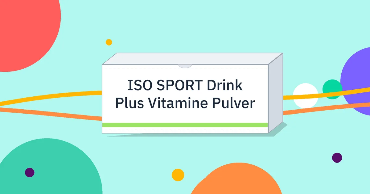 Symbolbild: Packung mit der Aufschrift ISO SPORT Drink Plus Vitamine Pulver (PZN 07380201) – Verfügbarkeit und Bezug in Apotheken in Frankfurt am Main