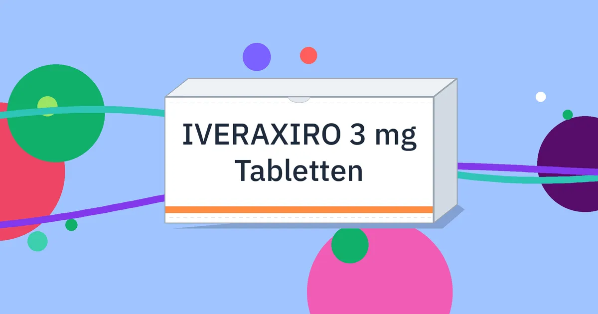 Symbolbild: Packung mit der Aufschrift IVERAXIRO 3 mg Tabletten (PZN 19521405) – Verfügbarkeit und Bezug in Apotheken in Frankfurt am Main