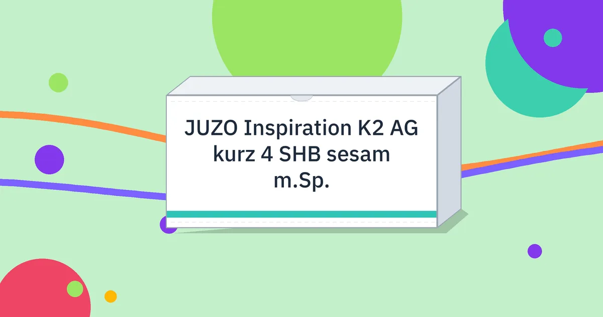 Symbolbild: Packung mit der Aufschrift JUZO Inspiration K2 AG kurz 4 SHB sesam m.Sp. (PZN 14922559) – Verfügbarkeit und Bezug in Apotheken in Frankfurt am Main