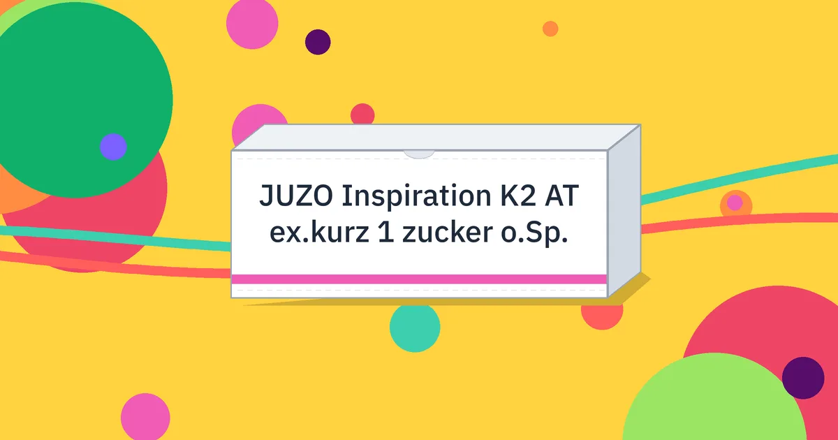 Symbolbild: Packung mit der Aufschrift JUZO Inspiration K2 AT ex.kurz 1 zucker o.Sp. (PZN 14931943) – Verfügbarkeit und Bezug in Apotheken in Frankfurt am Main
