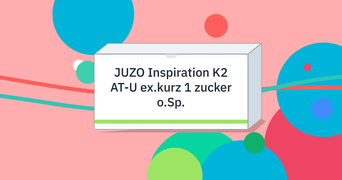 Symbolbild: Packung mit der Aufschrift JUZO Inspiration K2 AT-U ex.kurz 1 zucker o.Sp. (PZN 14929805) – Verfügbarkeit und Bezug in Apotheken in Frankfurt am Main