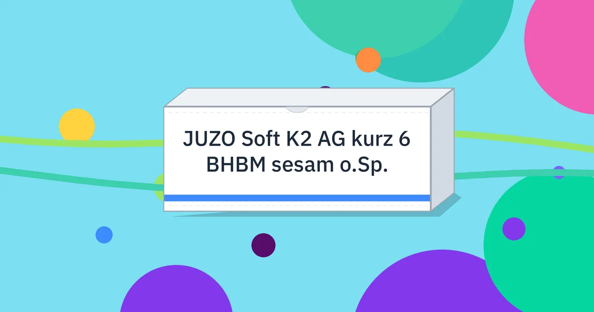 Symbolbild: Packung mit der Aufschrift JUZO Soft K2 AG kurz 6 BHBM sesam o.Sp. (PZN 14861579) – Verfügbarkeit und Bezug in Apotheken in Frankfurt am Main