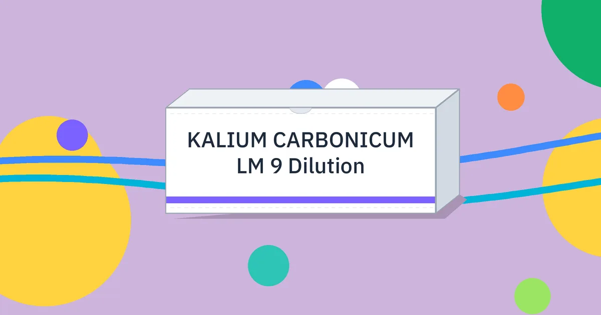 Symbolbild: Packung mit der Aufschrift KALIUM CARBONICUM LM 9 Dilution (PZN 12918275) – Verfügbarkeit und Bezug in Apotheken in Frankfurt am Main