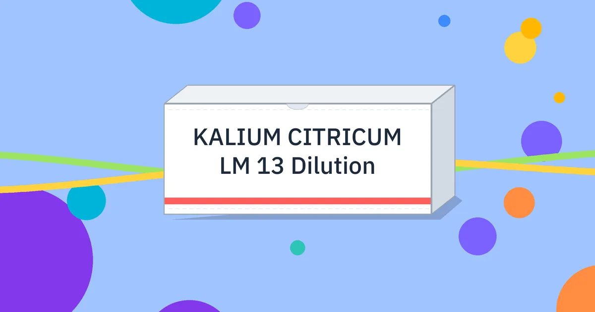 Symbolbild: Packung mit der Aufschrift KALIUM CITRICUM LM 13 Dilution (PZN 12920148) – Verfügbarkeit und Bezug in Apotheken in Frankfurt am Main