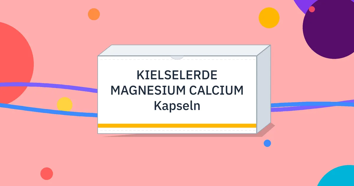Symbolbild: Packung mit der Aufschrift KIELSELERDE MAGNESIUM CALCIUM Kapseln (PZN 02847054) – Verfügbarkeit und Bezug in Apotheken in Frankfurt am Main