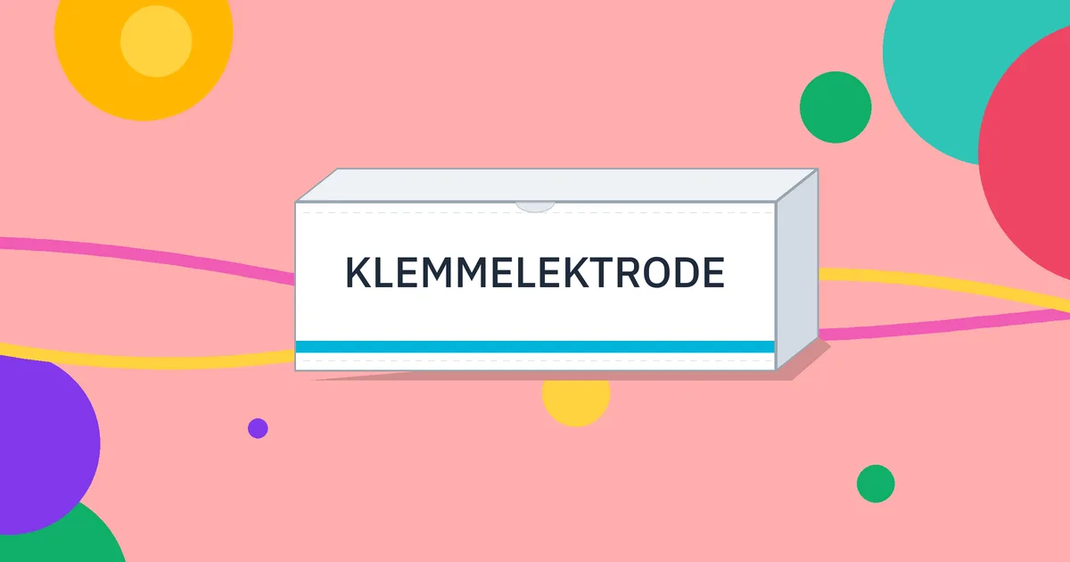 Symbolbild: Packung mit der Aufschrift KLEMMELEKTRODE (PZN 17519195) – Verfügbarkeit und Bezug in Apotheken in Frankfurt am Main