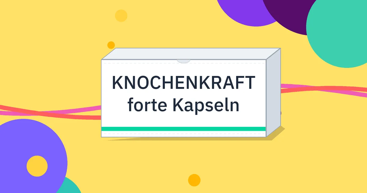 Symbolbild: Packung mit der Aufschrift KNOCHENKRAFT forte Kapseln (PZN 19690639) – Verfügbarkeit und Bezug in Apotheken in Frankfurt am Main