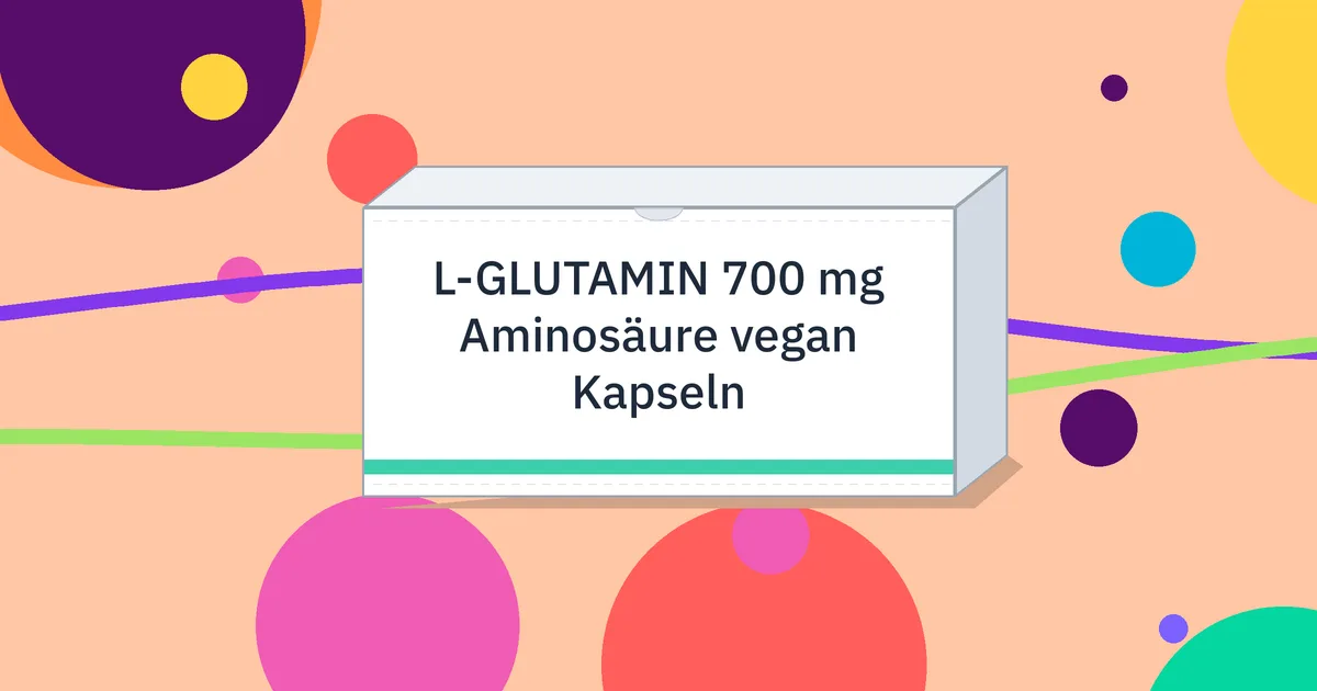 Symbolbild: Packung mit der Aufschrift L-GLUTAMIN 700 mg Aminosäure vegan Kapseln (PZN 18210815) – Verfügbarkeit und Bezug in Apotheken in Frankfurt am Main