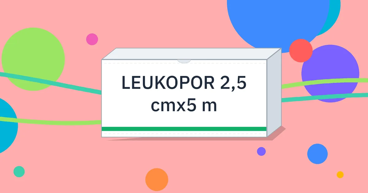 Symbolbild: Packung mit der Aufschrift LEUKOPOR 2,5 cmx5 m (PZN 19135524) – Verfügbarkeit und Bezug in Apotheken in Frankfurt am Main