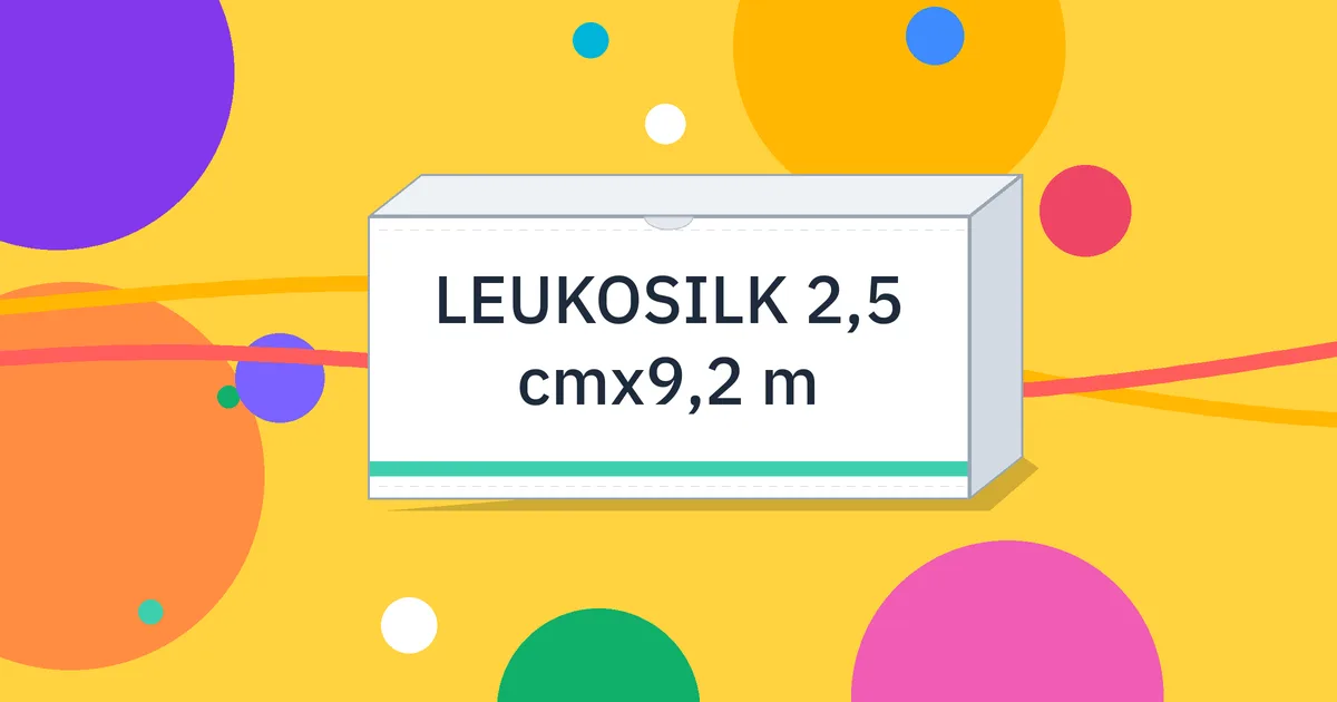 Symbolbild: Packung mit der Aufschrift LEUKOSILK 2,5 cmx9,2 m (PZN 17839698) – Verfügbarkeit und Bezug in Apotheken in Frankfurt am Main