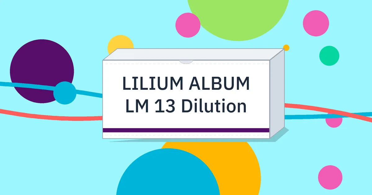 Symbolbild: Packung mit der Aufschrift LILIUM ALBUM LM 13 Dilution (PZN 12930655) – Verfügbarkeit und Bezug in Apotheken in Frankfurt am Main