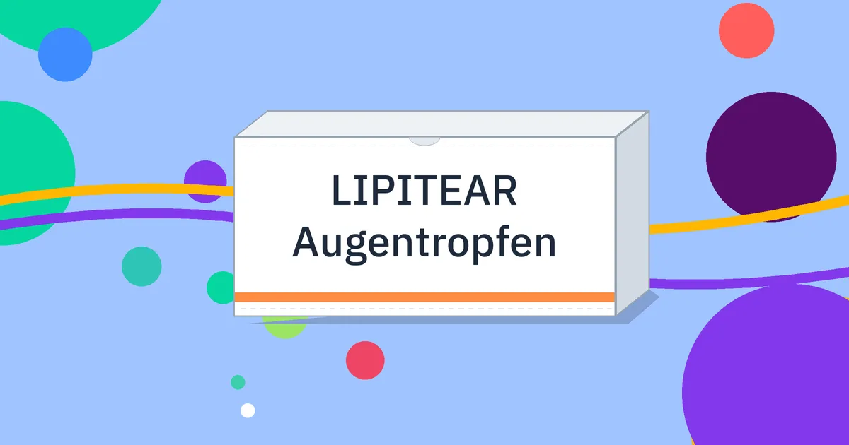 Symbolbild: Packung mit der Aufschrift LIPITEAR Augentropfen (PZN 12385844) – Verfügbarkeit und Bezug in Apotheken in Frankfurt am Main
