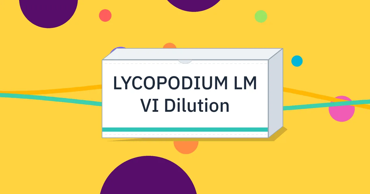 Symbolbild: Packung mit der Aufschrift LYCOPODIUM LM VI Dilution (PZN 02668682) – Verfügbarkeit und Bezug in Apotheken in Frankfurt am Main