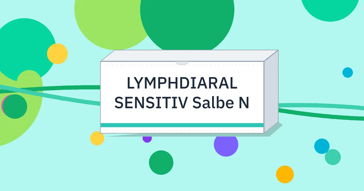 Symbolbild: Packung mit der Aufschrift LYMPHDIARAL SENSITIV Salbe N (PZN 04472374) – Verfügbarkeit und Bezug in Apotheken in Frankfurt am Main