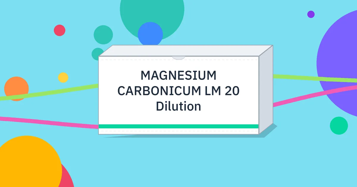 Symbolbild: Packung mit der Aufschrift MAGNESIUM CARBONICUM LM 20 Dilution (PZN 12937083) – Verfügbarkeit und Bezug in Apotheken in Frankfurt am Main