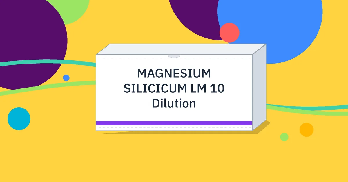 Symbolbild: Packung mit der Aufschrift MAGNESIUM SILICICUM LM 10 Dilution (PZN 12939610) – Verfügbarkeit und Bezug in Apotheken in Frankfurt am Main