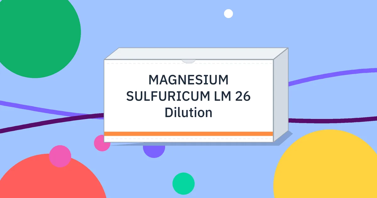 Symbolbild: Packung mit der Aufschrift MAGNESIUM SULFURICUM LM 26 Dilution (PZN 12940205) – Verfügbarkeit und Bezug in Apotheken in Frankfurt am Main