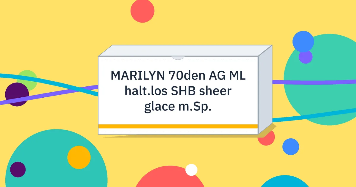 Symbolbild: Packung mit der Aufschrift MARILYN 70den AG ML halt.los SHB sheer glace m.Sp. (PZN 16187667) – Verfügbarkeit und Bezug in Apotheken in Frankfurt am Main