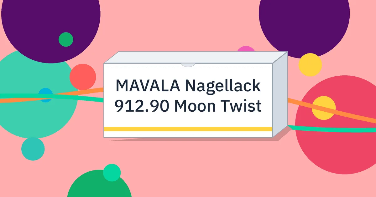 Symbolbild: Packung mit der Aufschrift MAVALA Nagellack 912.90 Moon Twist (PZN 16810468) – Verfügbarkeit und Bezug in Apotheken in Frankfurt am Main