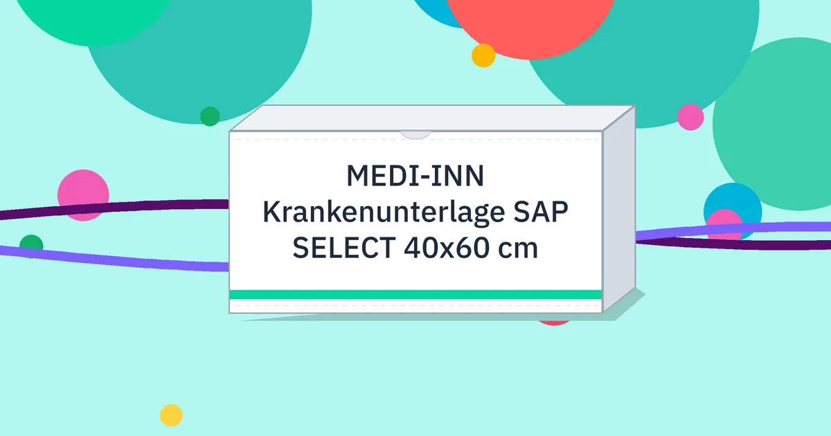 Symbolbild: Packung mit der Aufschrift MEDI-INN Krankenunterlage SAP SELECT 40x60 cm (PZN 20180464) – Verfügbarkeit und Bezug in Apotheken in Frankfurt am Main