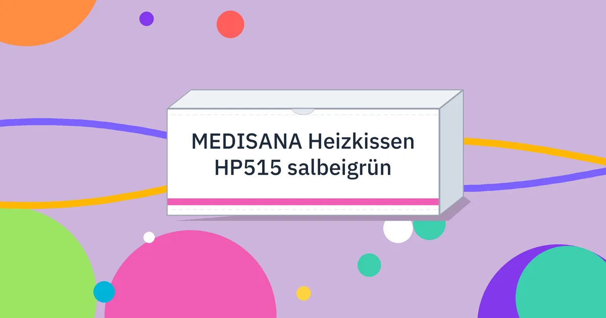 Symbolbild: Packung mit der Aufschrift MEDISANA Heizkissen HP515 salbeigrün (PZN 20805651) – Verfügbarkeit und Bezug in Apotheken in Frankfurt am Main